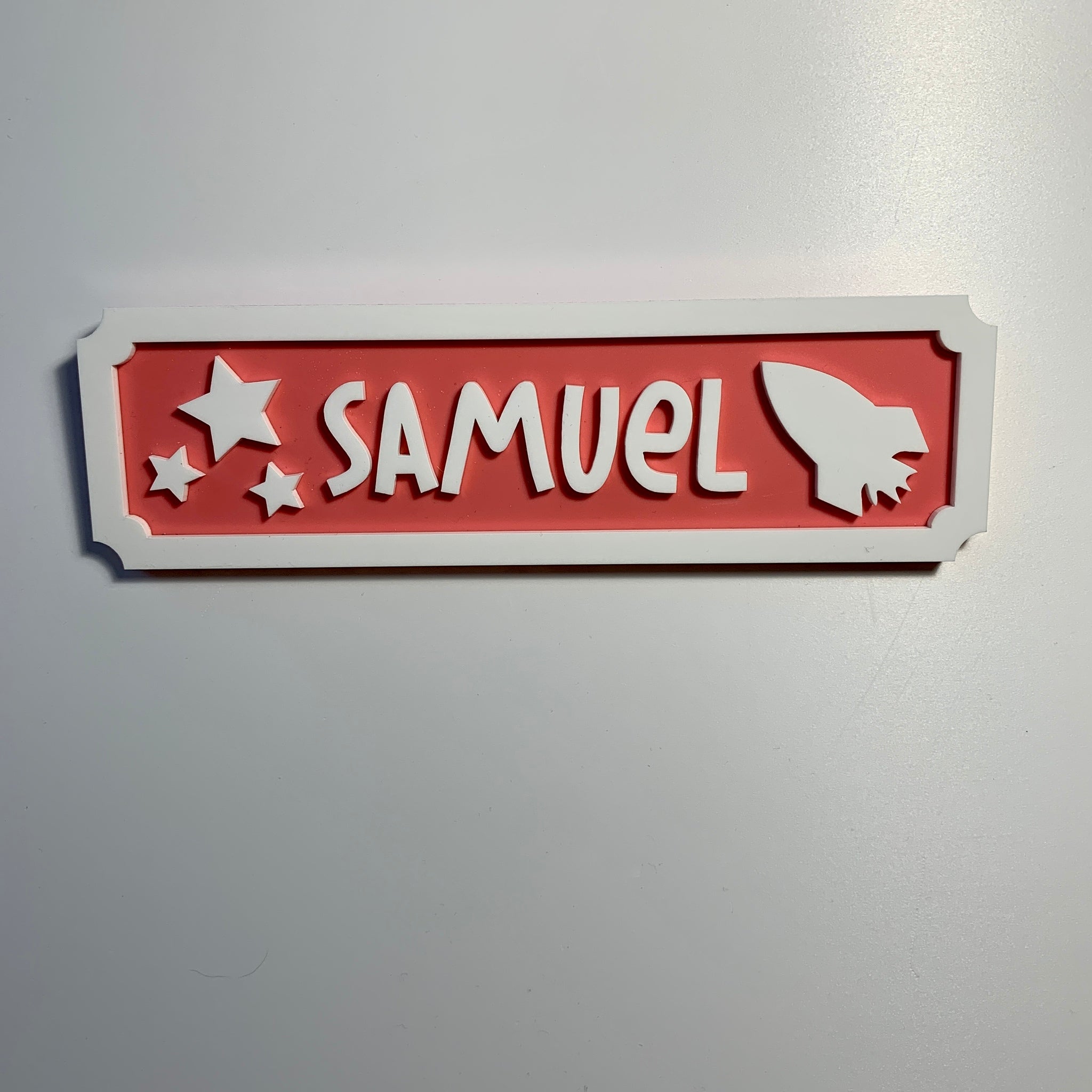 Personalised 3D Children's Bedroom Door Sign - Rocket – Round the Twist