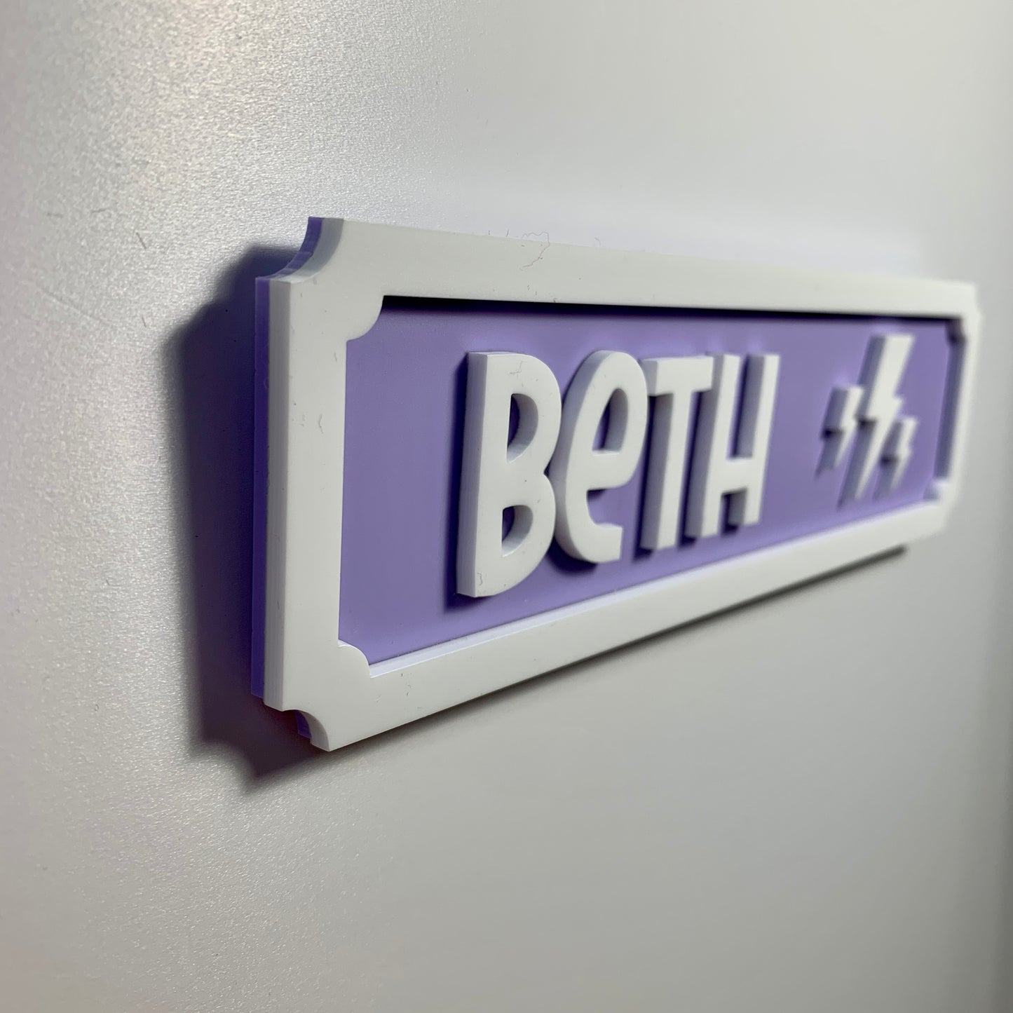 Personalised 3D Children's Bedroom Door Sign - Lightning – Round the Twist